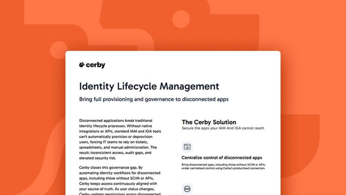 Close The Security Gaps in Your Disconnected Apps With Cerby | Cerby